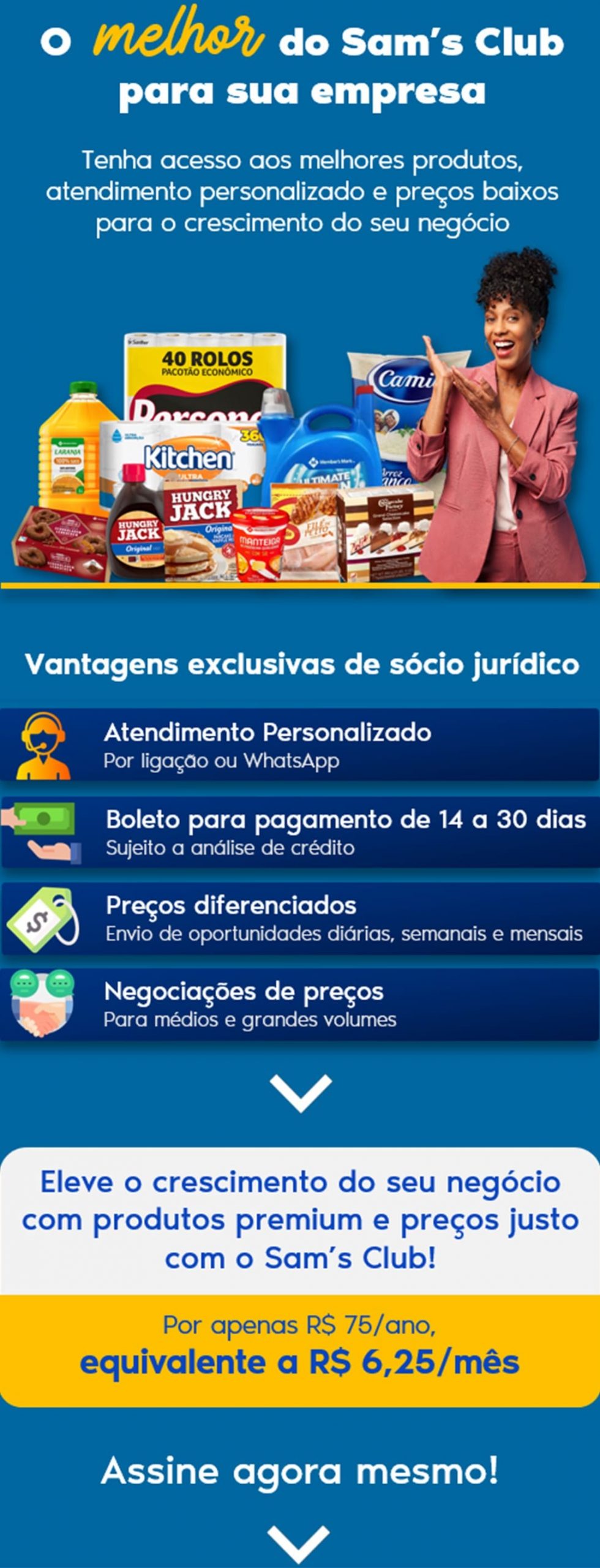 Cadastro de Sócio - PJ - Sam's Club